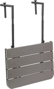 Závěsný balkónový stůl Aretto 60 cm šedý