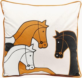 Sametový polštář Horse Trio