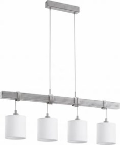 Brilagi - LED Lustr na lanku NUBILA 4xE27/60W/230V šedá/bílá
