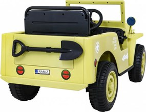 Ramiz Retro vojenské auto pro děti béžové + pohon 4x4