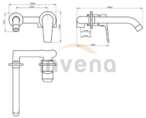 Invena Dokos, podomítková umyvadlová baterie, chromová lesklá, INV-BP-19-U01-A