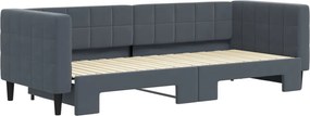 Válenda s přistýlkou tmavě šedá 80 x 200 cm samet 3196685