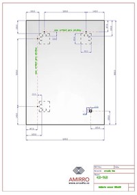 Zrcadlo do koupelny s LED osvětlením - 60 x 80 cm se senzorem - Ambiente