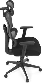 Ergonomická kancelářská židle PLUSHIO - černá síťovina