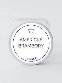 Samolepka na kořenky AMERICKÉ BRAMBORY bílá 5 cm základní písmo