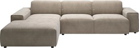 XXXLutz ROHOVÁ SEDAČKA, textil, šedohnědá Livetastic - Sedací soupravy - 001581035507