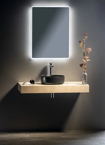 Isvea Isvea, INFINITY ROUND keramické umyvadlo na desku, průměr 36cm, černá mat, 10NF65036-2N