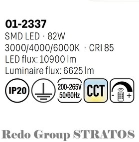 LED přisazené stropní svítidlo Redo 01-2337/CCT LED 82W