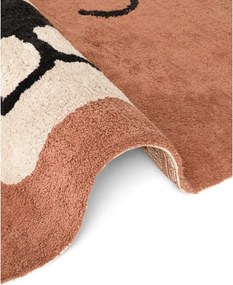 Hnědý pratelný/ručně tkaný bavlněný dětský koberec 101x120 cm Snuggle Benni – Hanse Home