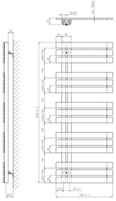 Sapho - Koupelnový radiátor SILVANA 500W/230V 50x123 cm bílá