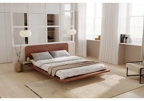 Hnědá dvoulůžková postel z bukového dřeva 160x200 cm Japandic – Skandica