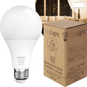 Toolight Toolight, LED žárovka E27, 7W, 490lm, 3000K teplá, RSL021, OSW-20006