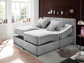 XXXLutz POSTEL BOXSPRING, 180/200 cm, světle šedá MID.YOU - Manželské postele - 002220029401
