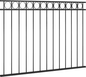 Plotový panel ASSEN ocelový 163x120 cm černý 146318