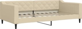 Válenda s přistýlkou krémová 100 x 200 cm textil 3197435