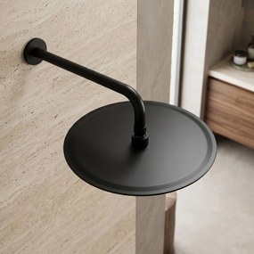 Rea Rea, kulatá dešťová sprchová hlavice, JS-P014B, 30cm, černá matná, REA-P8603