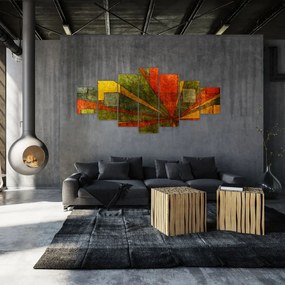 Obraz geometrické abstrakce (210x100 cm)