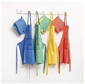 Sada tří kusů - zástěra, chňapka, chňapka čtvercová United Colors of Benetton / žlutá / 100% bavlna