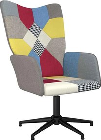 Relaxační křeslo patchwork textil 328187