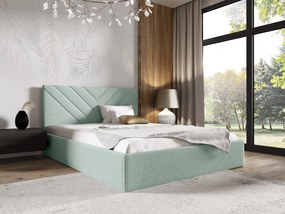 Eka Čalouněná postel LIZA 90x200 cm Barva látky Trinity: (2315) Tmavá šedá, Úložný prostor: Bez úložného prostoru