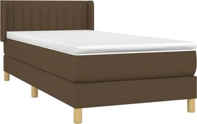 Box spring postel s matrací tmavě hnědá 80x200 cm textil 3130388