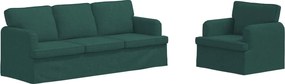 Set pohovek 2 ks Tmavě zelená textil 3407607