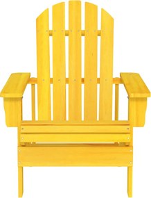 Zahradní židle Adirondack masivní jedlové dřevo žlutá 315874