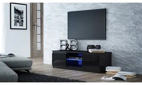 TV stolek LCD glass 140 cm černá lesklá