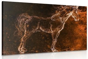 Obraz abstraktní kůň - 60x40 cm