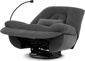Polohovací křeslo šedé, elektrické TV-7089 GREY2