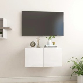 vidaXL Závěsná TV skříňka 60 x 30 x 30 cm [804523] Barva: bílá s vysokým leskem