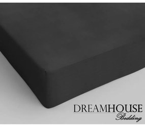 Prostěradlo Dreamhouse Bedding Bavlna Fitted Sheet Anthracite