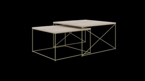 ADRK Furniture Konferenční stolek 2v1 Licco CT-LIC-G-S