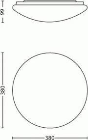 Nástěnné a stropní LED svítidlo Philips Suede 31802/31/EO průměr 38cm 2700K teplá bílá