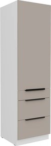 ARIA lb | vysoká skříňka 60 DKS-210 3S1F potravinová | UNI DVÍŘKA | 60 cm | PREMIUM BOX | bílá/béžová