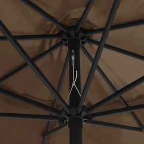 vidaXL Zahradní slunečník s kovovou tyčí 390 cm [47384] Barva: Černá