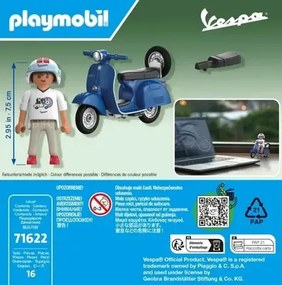 Playmobil® Licensed Vehicles 71622 1969 Vespa 150 Sprint Veloce, modrá