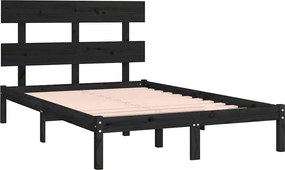 Rám postele černý masivní dřevo 200 x 200 cm 3104697