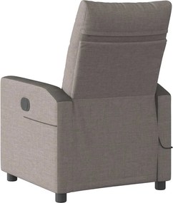 Elektrické masážní polohovací křeslo taupe textil 3324050