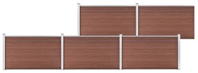 Zahradní plot WPC 872 x 106 cm hnědý 3053246
