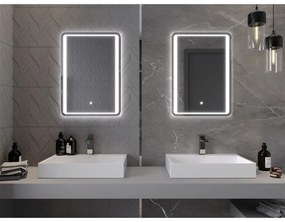 Mexen Zusa, LED koupelnové zrcadlo s podsvícením 50x70 cm, 6000K, ochrana proti zamlžování, 9808-050-070-611-00