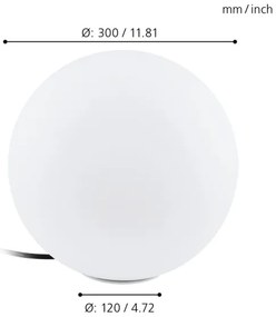 Eglo 98105 - LED RGBW Venkovní lampa MONTEROLO-C 1xLED/9W/230V IP65 pr.300