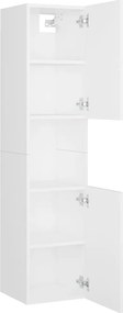 vidaXL Set koupelnového nábytku dřevotříska [3071406] Barva: bílá s vysokým leskem