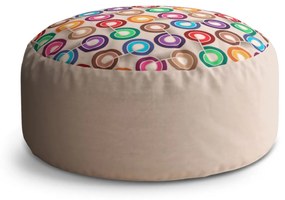 Sablio Taburet Circle Barevné spirály: 38x48 cm