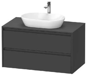 Duravit Ketho.2 - Umyvadlová skříňka s výřezem 568x1000x550 mm, 2 zásuvky, grafit mat K24896049490000