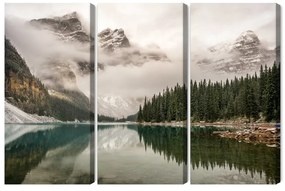 Vícedílný obraz Jezero Moraine V Národním Parku Banff, Kanada Nedostatek Nedostatek Přírodní plátno 120x80