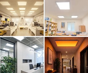 Ecolite Bílý podhledový LED panel 600 x 600mm 40W CCT s DO LED-GPL44-40/BI/CCT
