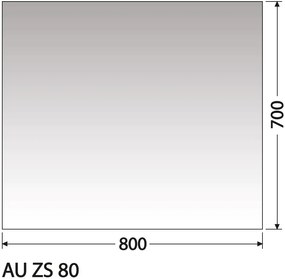 INTEDOOR Austin zrcadlo na hliníkovém rámu s LED osvětlením AU ZS 80