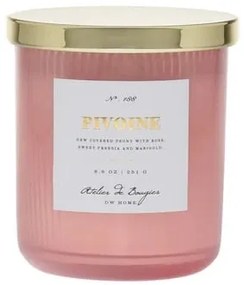 dw HOME Vonná svíčka ve skle Pivoine 249 g, růžová barva, sklo