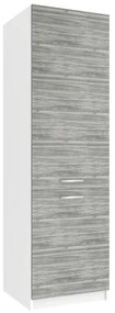 Vysoká kuchyňská skříňka Belini na vestavnou lednici 60 cm šedý antracit Glamour Wood  TOR SSL60/0/WT/GW/0/E